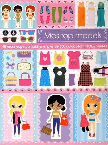 COLLECTIF - Mes top models : plus de 1000 autocollants et 24 cartes ...
