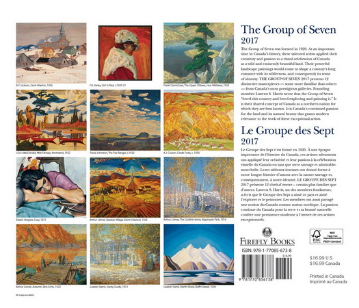 Calendrier 2017 Le Groupe des Sept - LIVRES - Renaud-Bray.com - Livres ...