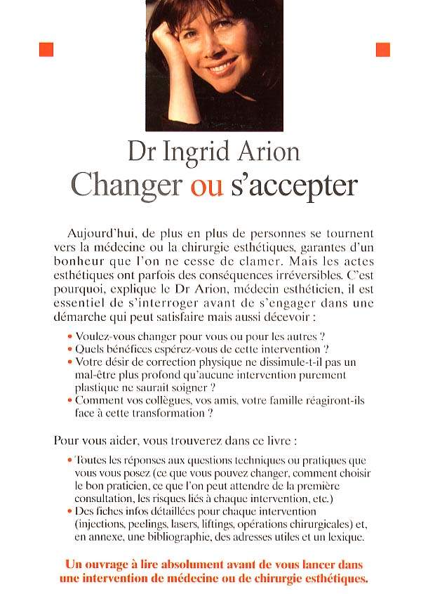 INGRID ARION - Changer ou s'accepter - Santé - LIVRES - Renaud-Bray.com ...