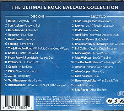 COMPILATION - The Ultimate Rock Ballads Collection - Anglophone Pop ...