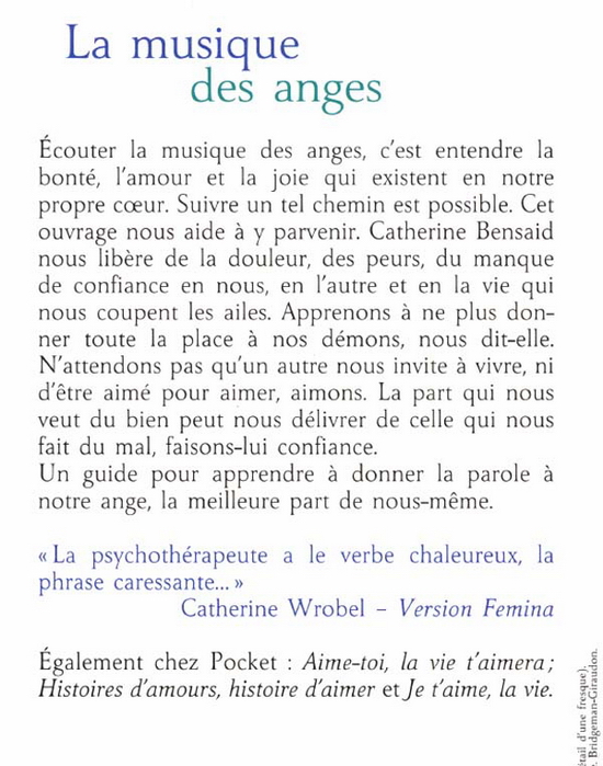 CATHERINE BENSAID - La Musique des anges - Psychologie - LIVRES ...